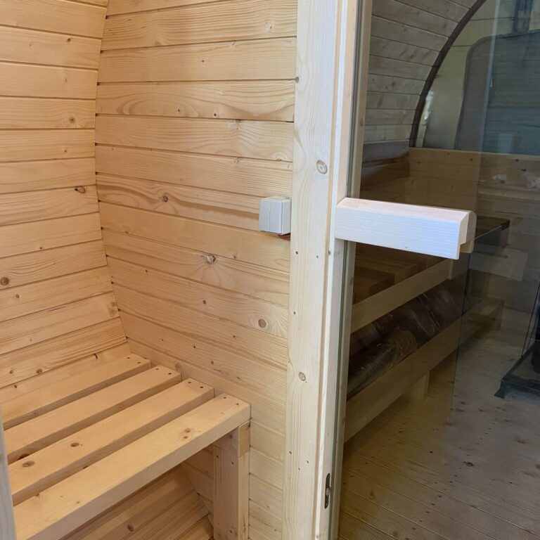 Dřevěná sudová sauna RELAX – 3 m - Stolárna na statku s.r.o.